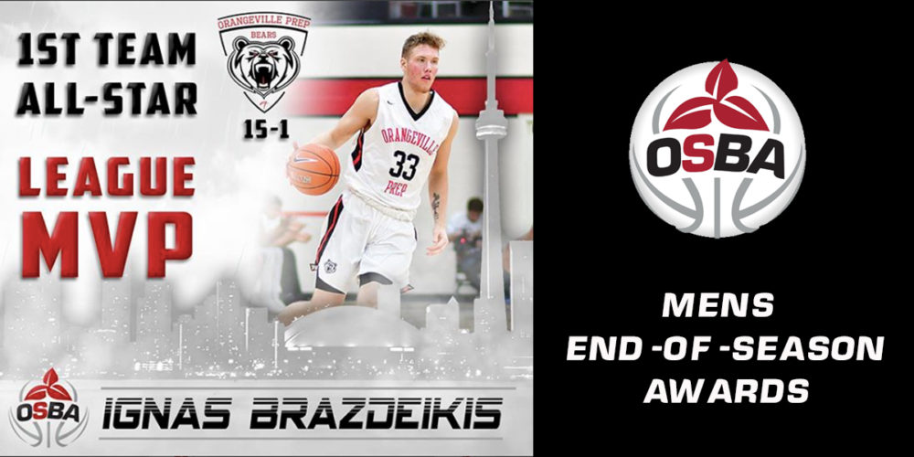 OSBA Men's End-Of-Season Awards • Ontario Basketball Association