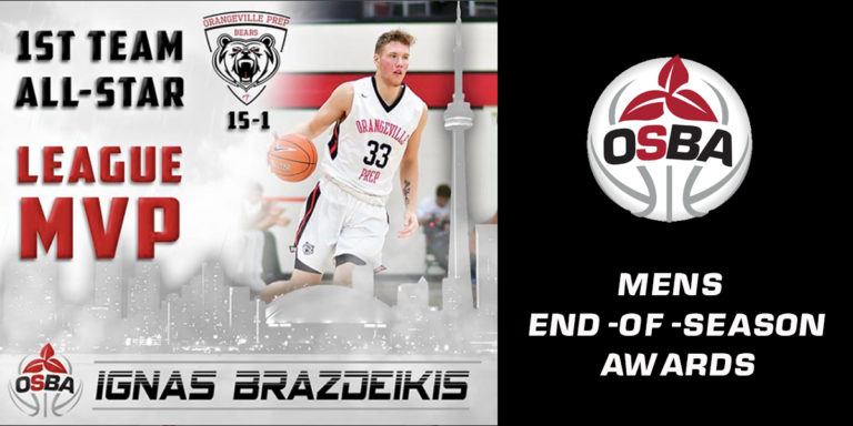OSBA Men's End-Of-Season Awards • Ontario Basketball Association