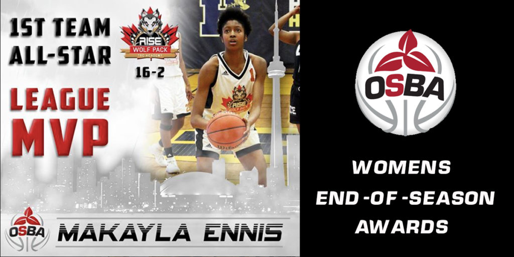 OSBA Women's End-Of-Season Awards • Ontario Basketball Association