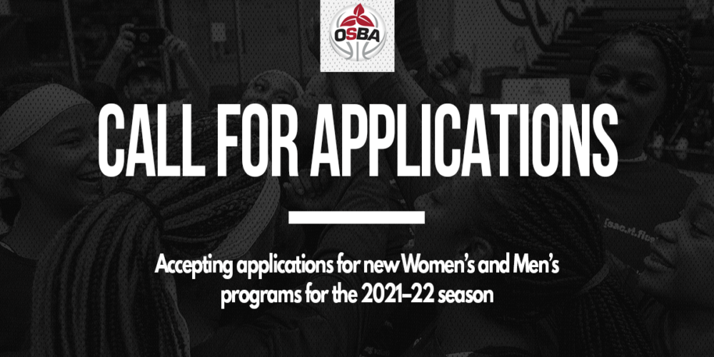 Call for Applications - Ontario Scholastic Basketball Association (2021 ...